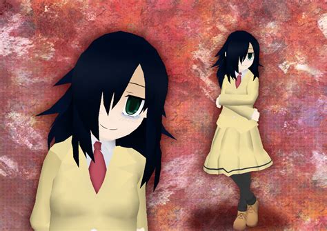 Safebooru Bags Under Eyes Black Hair Green Eyes Kuroki Tomoko Watashi