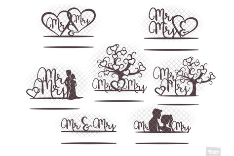 Bride And Groom Cake Topper Svg In Svg Dxf Png Eps  414320