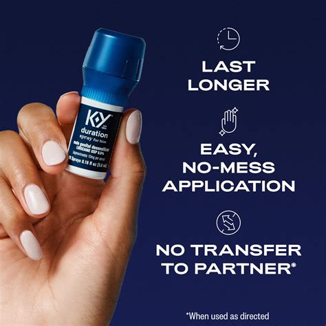 K Y Duration Delay Spray Numbing Climax Spray For Men And Lidocaine