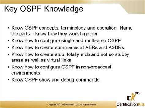 cisco ccnp route implementing ospf part iii