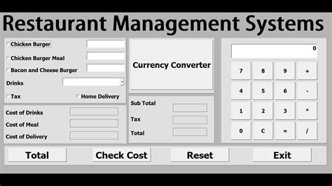 excel vba restaurant management systems tutorial 1 youtube