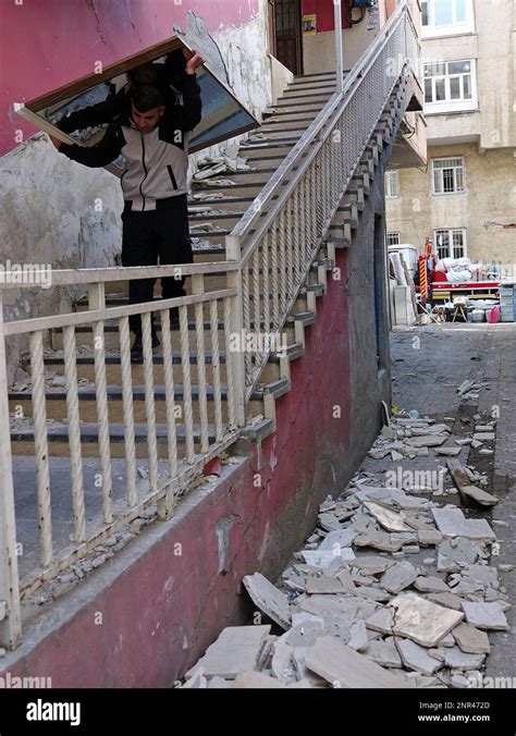 Diyarbakir Turkey 26th Feb 2023 An Earthquake Victim Is Seen