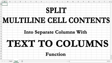 split multiline cell contents into separate columns with text to