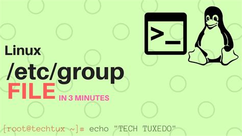 linux in 3 minutes etc group file youtube