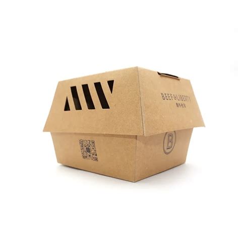 Custom Disposable Food Grade Cardboard Hamburger Packaging Paper Burger