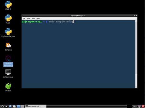 running raspi config after booting adafruit s raspberry pi lesson 2