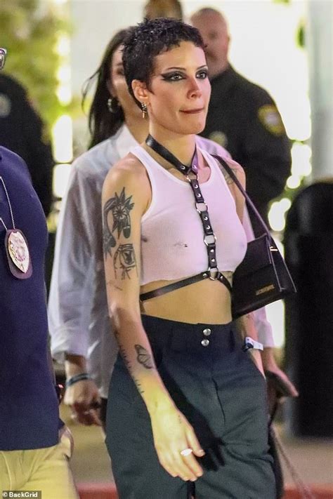 Halsey Flashes Her Nipple Piercings As She Leaves A Depeche Mode