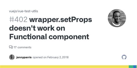 tprops doesn t work on functional component · issue 402