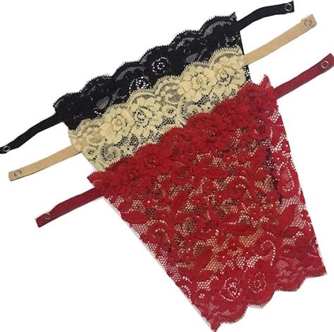 Hzyfp 3pcs Lady Lace Clip On Mock Camisole Bra Insert Overlay Modesty