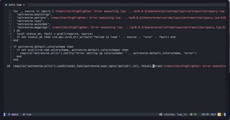treesitter highlighter errors · issue 1722 · astronvim astronvim · github