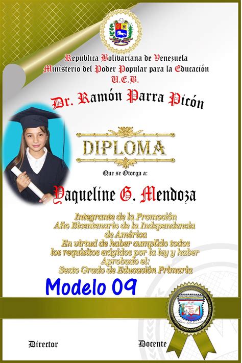 Diplomas Sexto Grado Fotografia Y Diseño