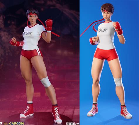 Fortnite Street Fighter Skins Versions Vs Sakura Street Fighter Gym