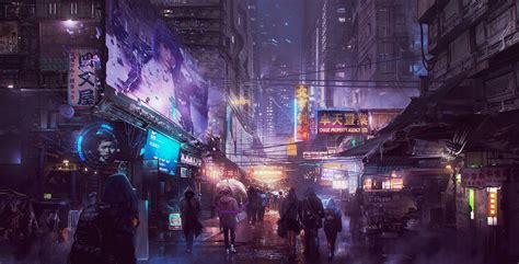 Fondos De Pantalla Arte Digital Obra De Arte Ciberpunk Cyber City