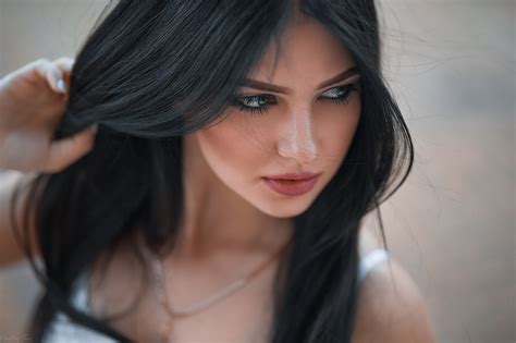 Wallpaper Women Face Portrait Looking Away Depth Of Field