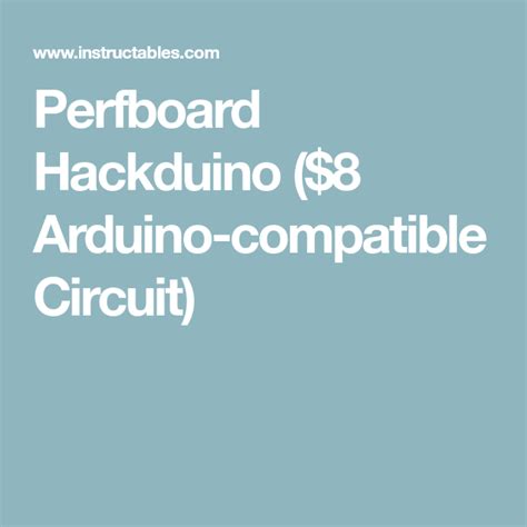 perfboard hackduino 8 arduino compatible circuit with