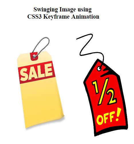 swinging image using css3 animation free source code