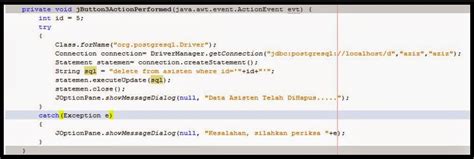 koneksi postgresql pada java netbeans