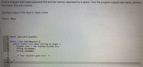solved write program reads person s first last names