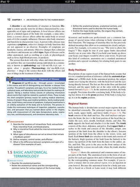 Principles Of Anatomy And Physiology Chapter 1 Intro To The Human