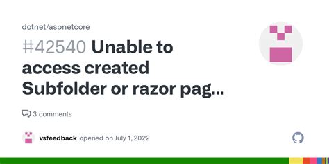 unable to access created subfolder or razor page under page in asp