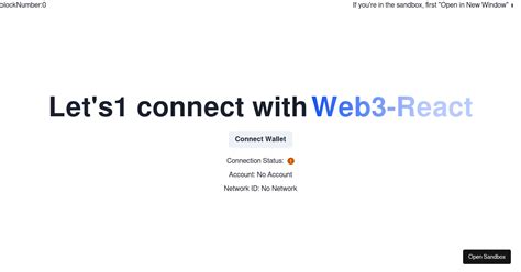 web3react demo forked codesandbox