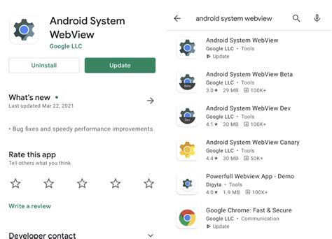 android apps crash due to webview why is it installed crashes app