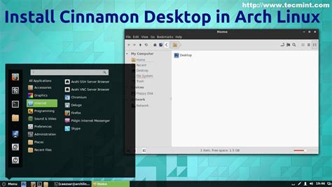 installing gui cinnamon desktop and basic softwares in arch linux