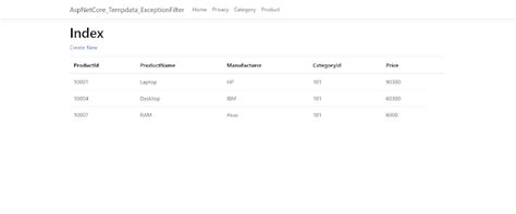 using tempdata and creating custom exception filter in asp core 3 1