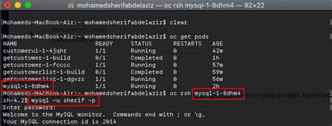create a mysql database on openshift and link it to your microservices