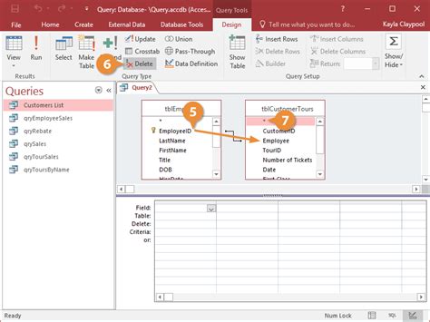 delete queries customguide