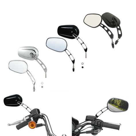 Motorcycle 8mm Rear View Mirrors For Harley Softail Springer Heritage