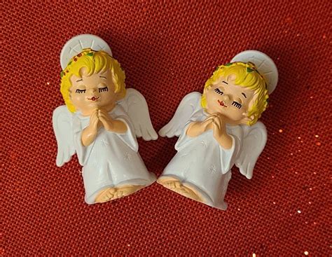 Vintage Angel Figurines Christmas Decor Angel Decor Vintage Christmas