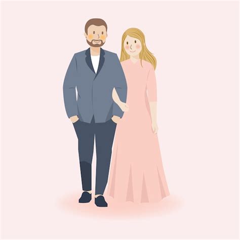 Premium Vector Cute Couple Holding Hand Hugging Walking And