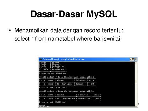 ppt database mysql powerpoint presentation free download id 5610785