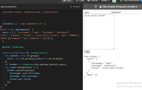 loop through json object typescript