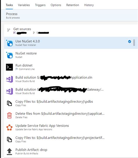 azure devops vsts nuget restore fails with non