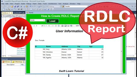 rdlc report in c how to create rdlc report in c with sql server step