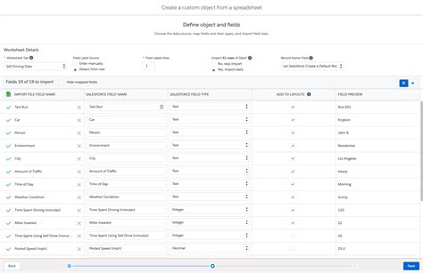 turn spreadsheets into objects with the lightning object creator