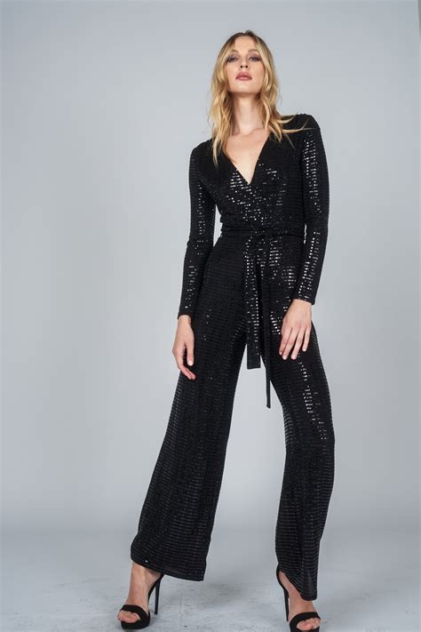 Black Shimmer Lurex Jumpsuit