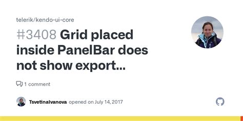 grid placed inside panelbar does not show export progress · issue 3408