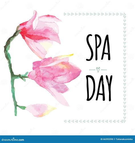 Inspiring Card With Quote Spa Day Stock Illustration Illustration Of