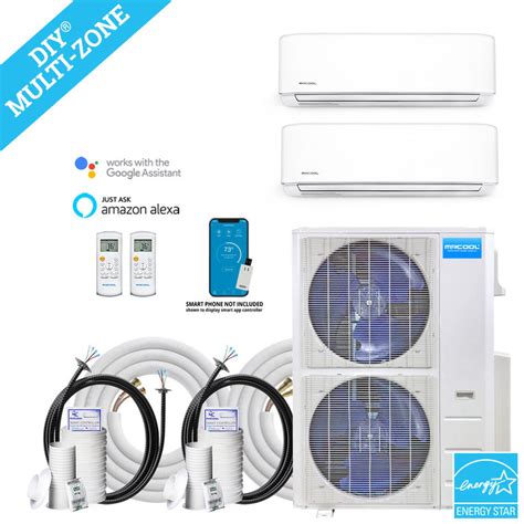 Mrcool Diy 4th Gen 48k Btu 2 Zone Air Conditioner And Heat Pump Mini S