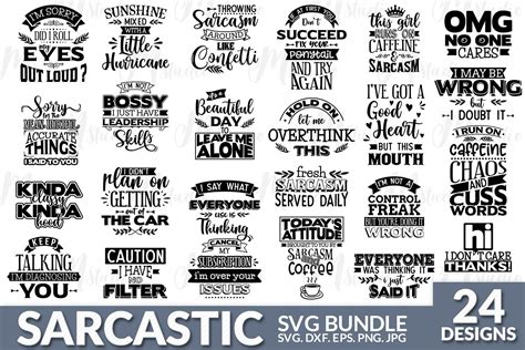 Sarcastic Svg Bundle Funny Svg Files 1175110 Cut Files Design
