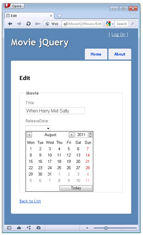 using the html5 and jquery ui datepicker popup calendar with asp