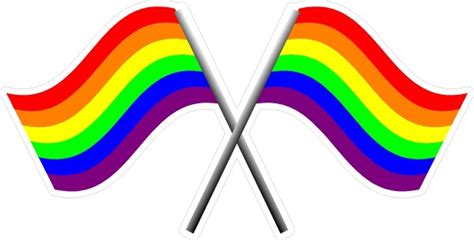 Crossed Lgbt Rainbow Flags Decal Sticker 11