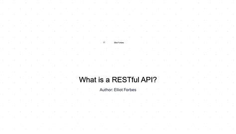 what is a restful api