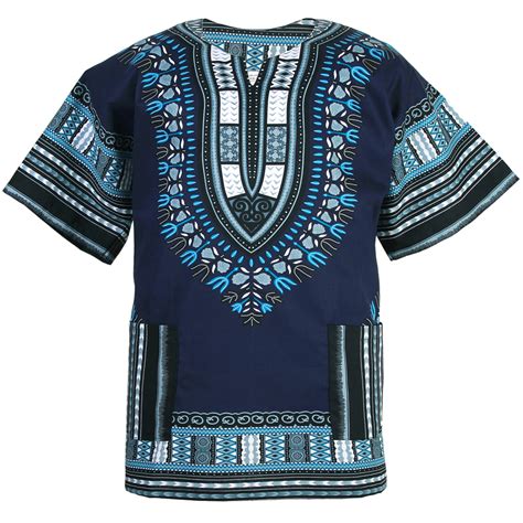 Navy Blue African Dashiki Shirt Poncho Dashiki Shirt African
