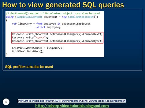 sql server and c video tutorial part 3 how to view linq to