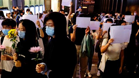 Protests In China The Blank Sheets Tell A Tale Protests Al Jazeera