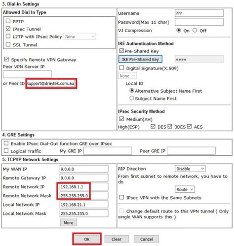 configuring ipsec lan to lan vpn tunnel between vigor 2860 and vigor
